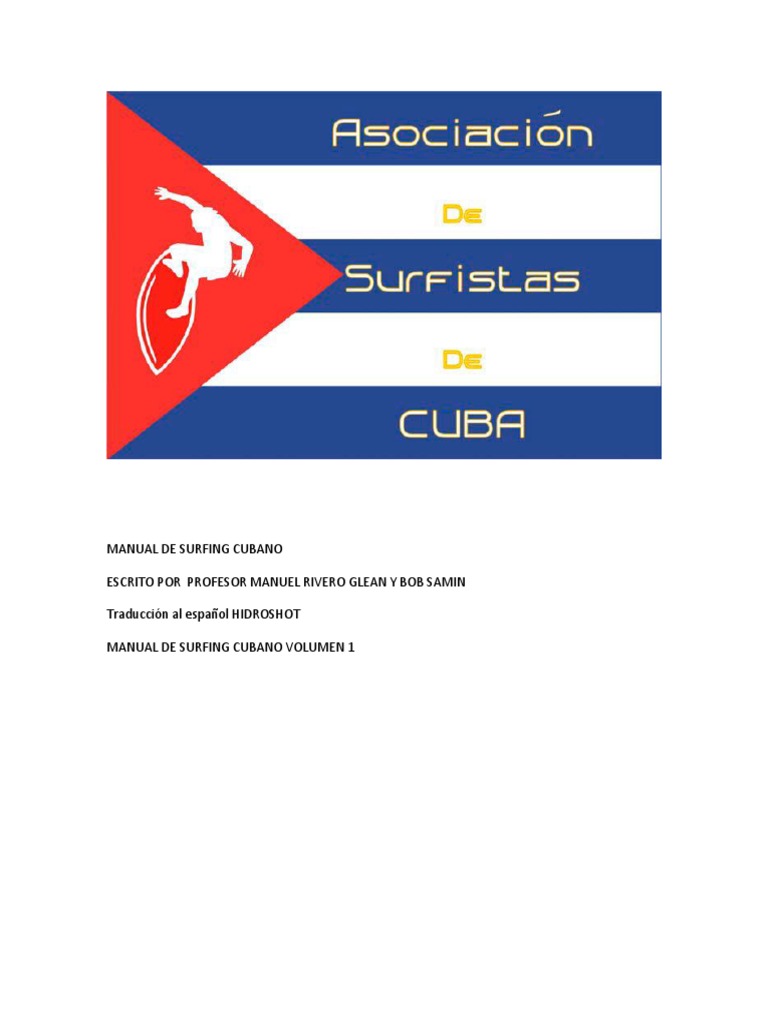 Manual de Surfing Cubano Autor Manuel Rivero Glean y Bob Samin | PDF | Marea | Mar