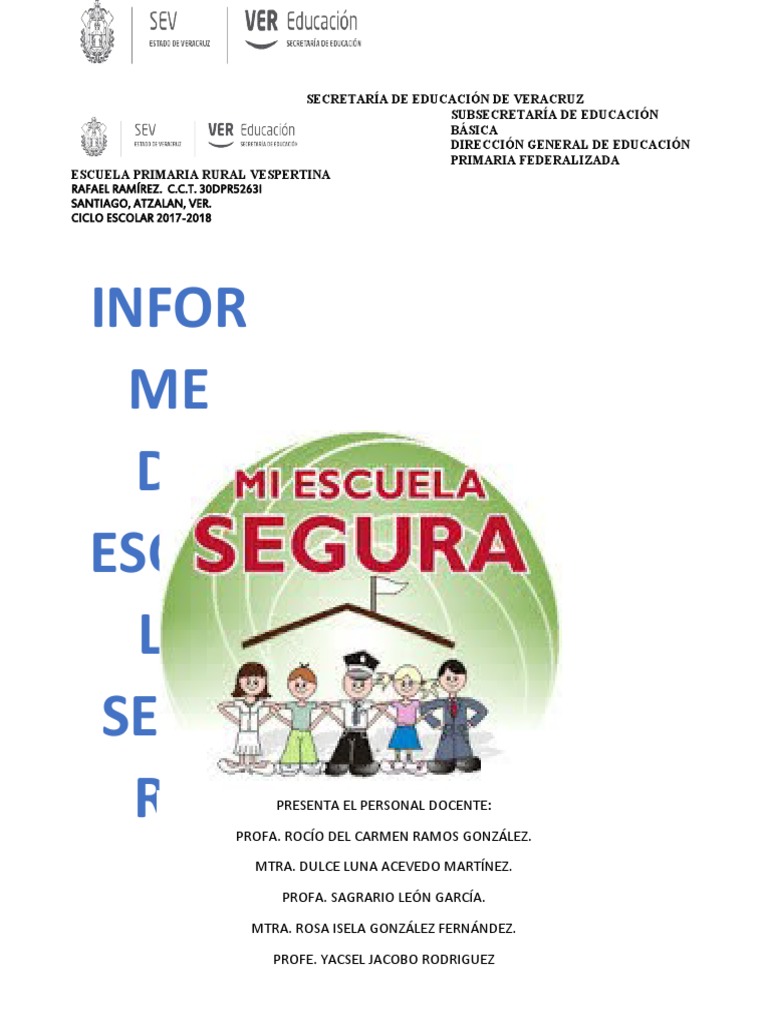 Informe de Escuela Segura | PDF | Educación primaria | Valores
