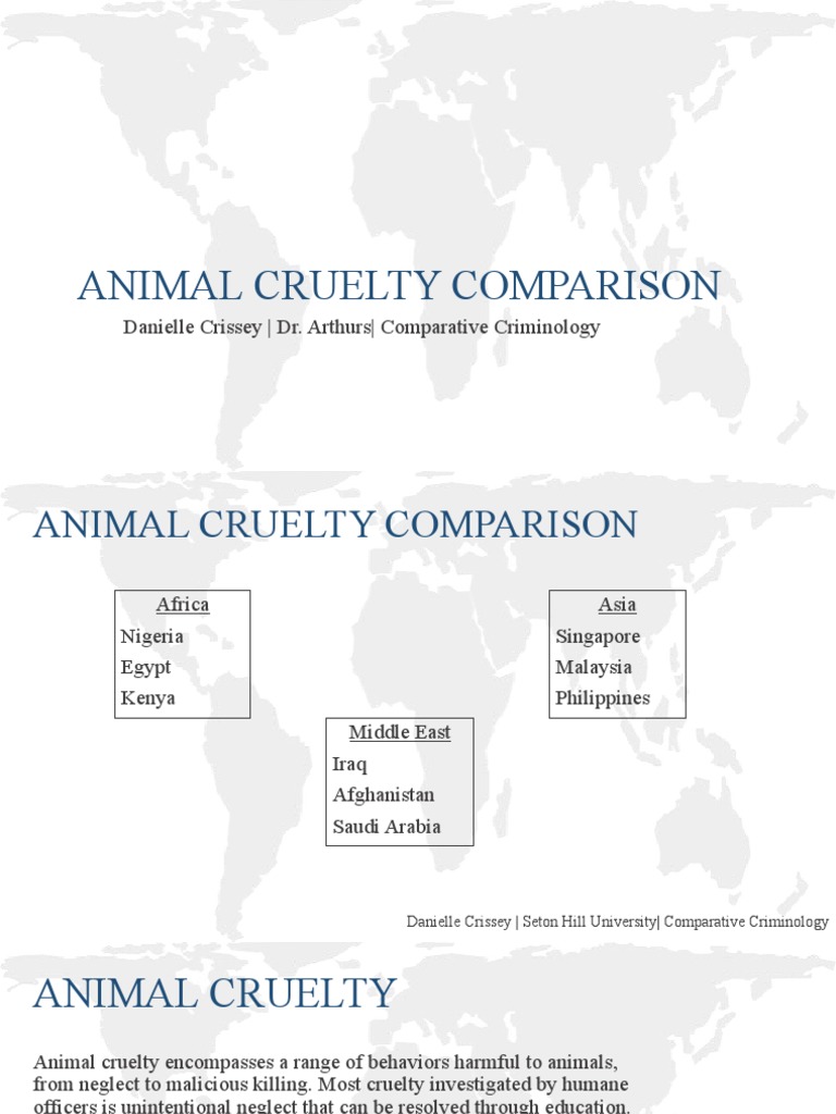 Animal Cruelty Comparison - D Crissey | PDF | Cruelty To Animals | Justice
