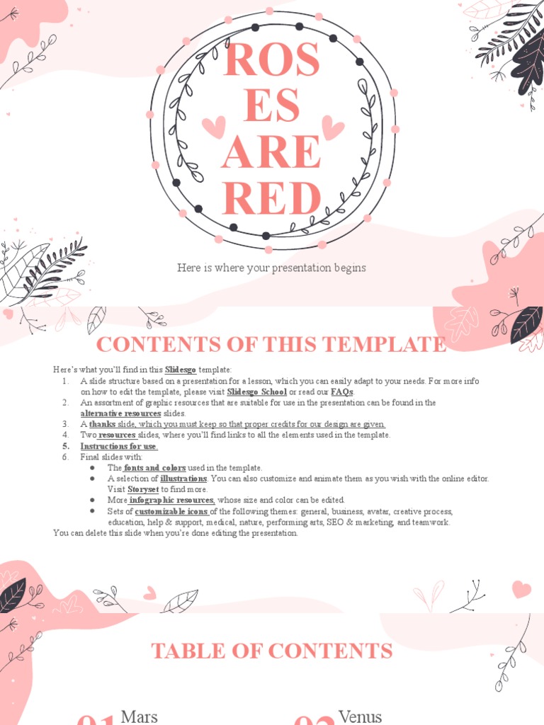 Roses Are Red - by Slidesgo | PDF | Planets | Solar System