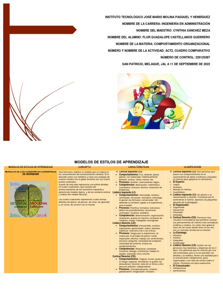 Modelos de Estilos de Aprendizaje | PDF | Hemisferio cerebral | Aprendizaje