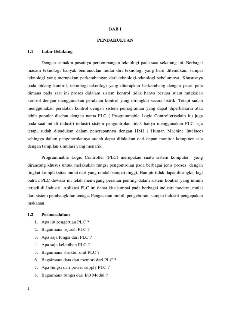 MAKALAH PLC Programmable Logic Control | PDF MAKALAH PLC Programmable Logic Control | PDF