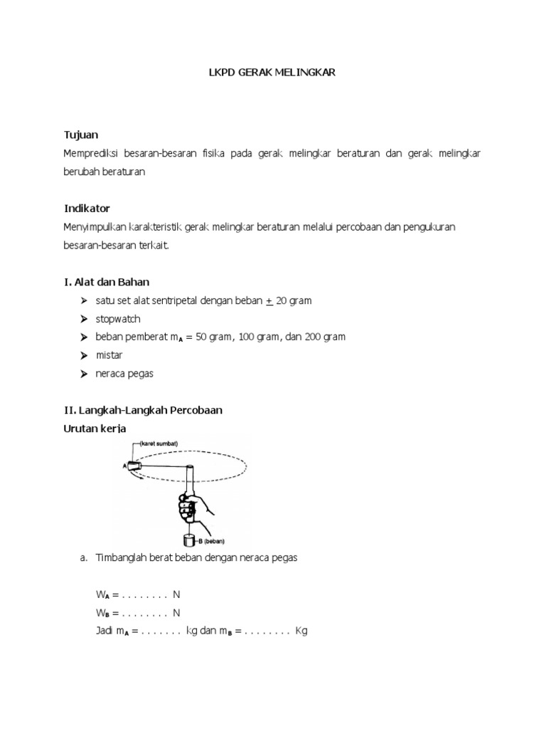 LKPD 2 (Gerak Melingkar) | PDF