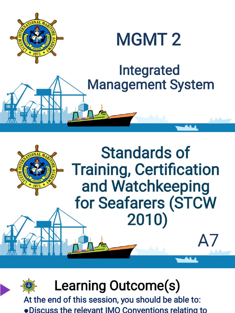 A7. MGMT 2 Standards of Training Certification and Watchkeeping For ...