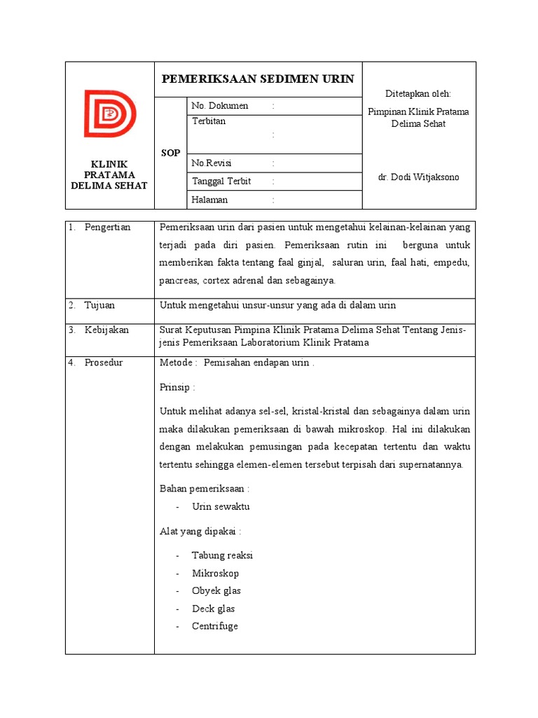 Pemeriksaan Sedimen Urin | PDF