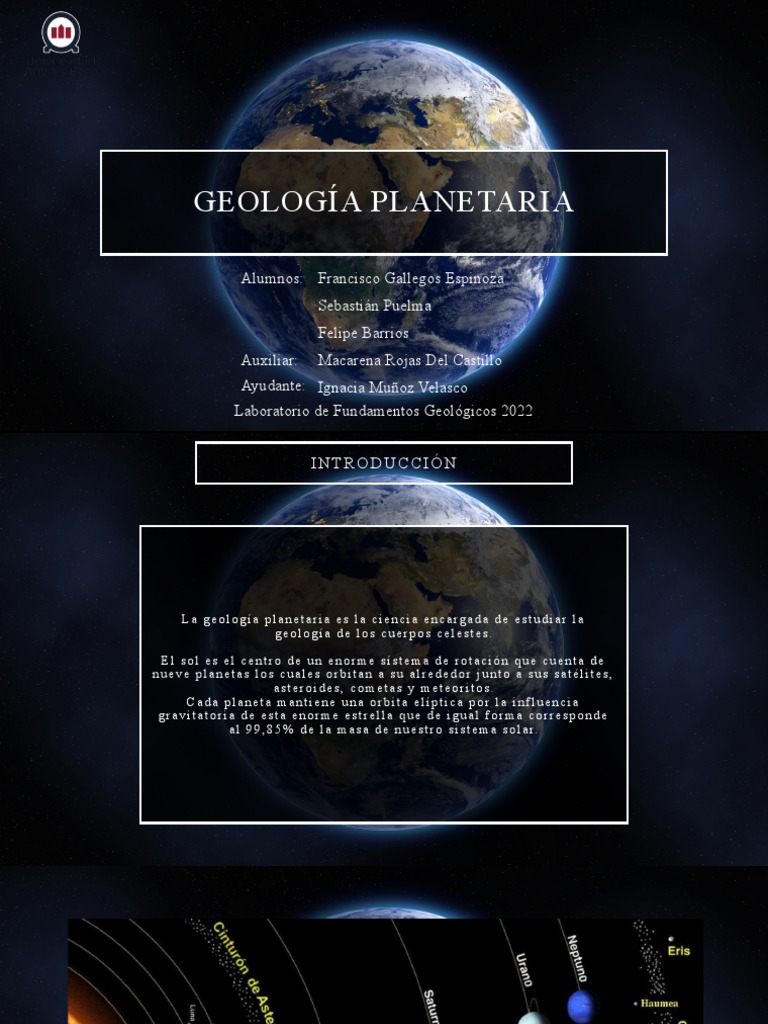 Geología Planetaria, Sístema Solar | PDF | Tierra | Júpiter