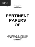 Pertinent Papers FRONT & TOC FORMAT | PDF
