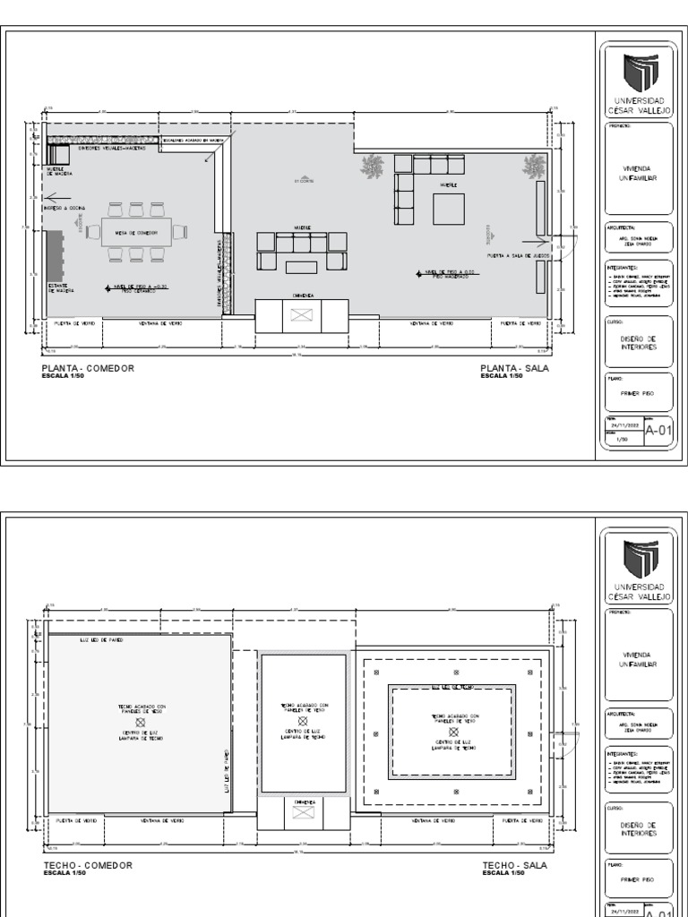 Planos de Sala y Comedor 1/50 | PDF