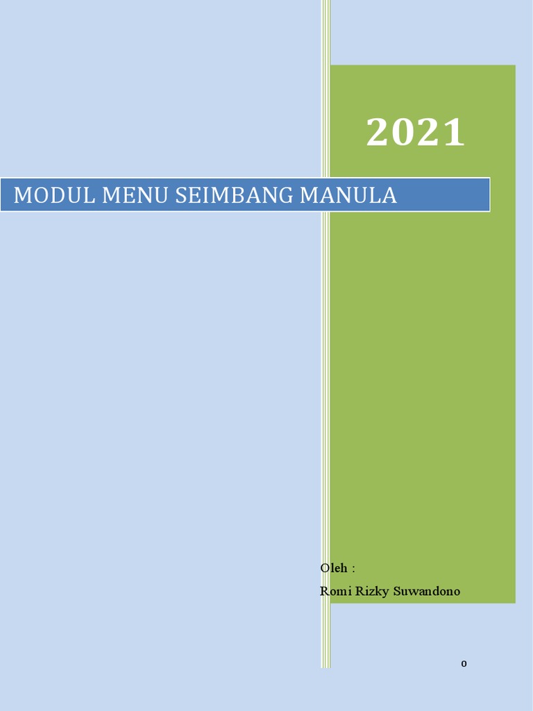 MODUL Menu Seimbang Manula | PDF | Pengembangan Diri | Gaya Hidup