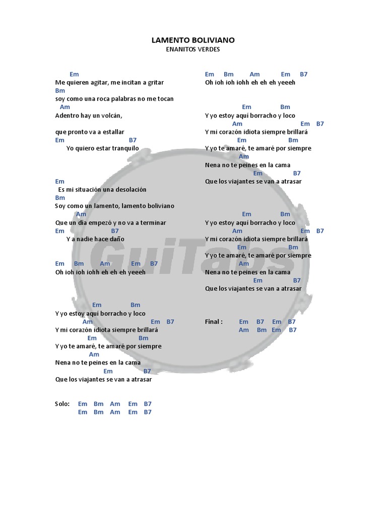 Lamento boliviano | PDF