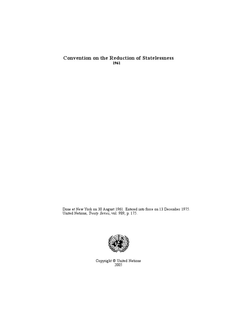 UN Resolution | PDF | Nationality | Ratification
