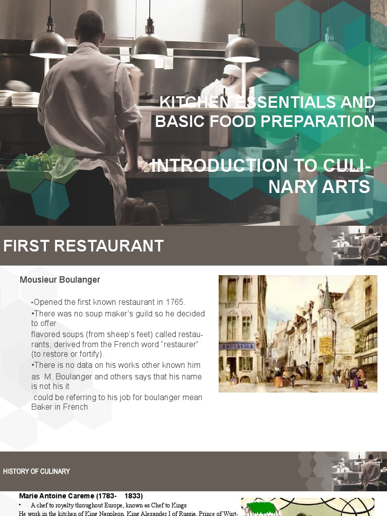 Introduction To Culinary Arts UPD | PDF