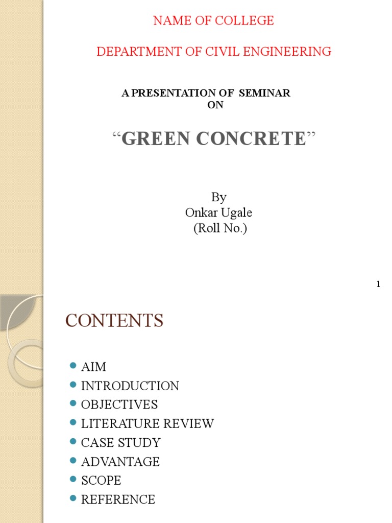 Green Concrete Pdf Concrete Cement