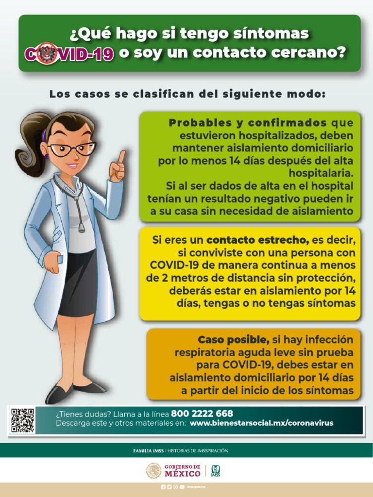 Que Hago Si Tengo Covid 19 o Soy Un Contacto Cercano | PDF