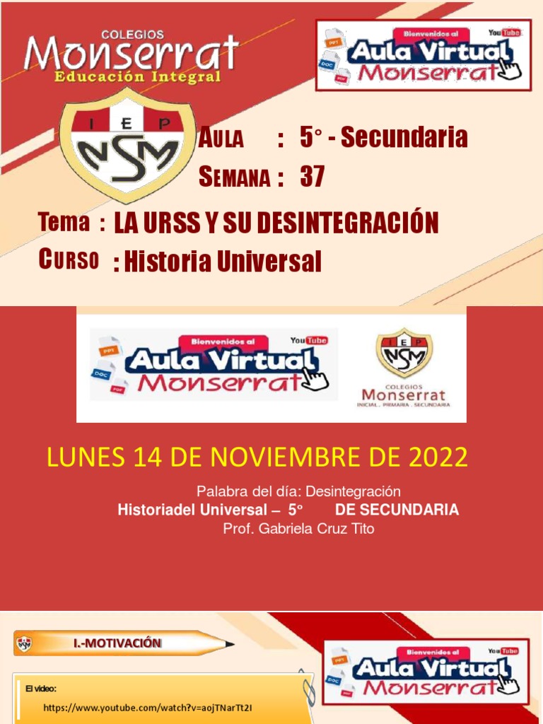 S37-5to - Sec-Historia Universal-Pdf-La Urss y Su Desintegración | PDF