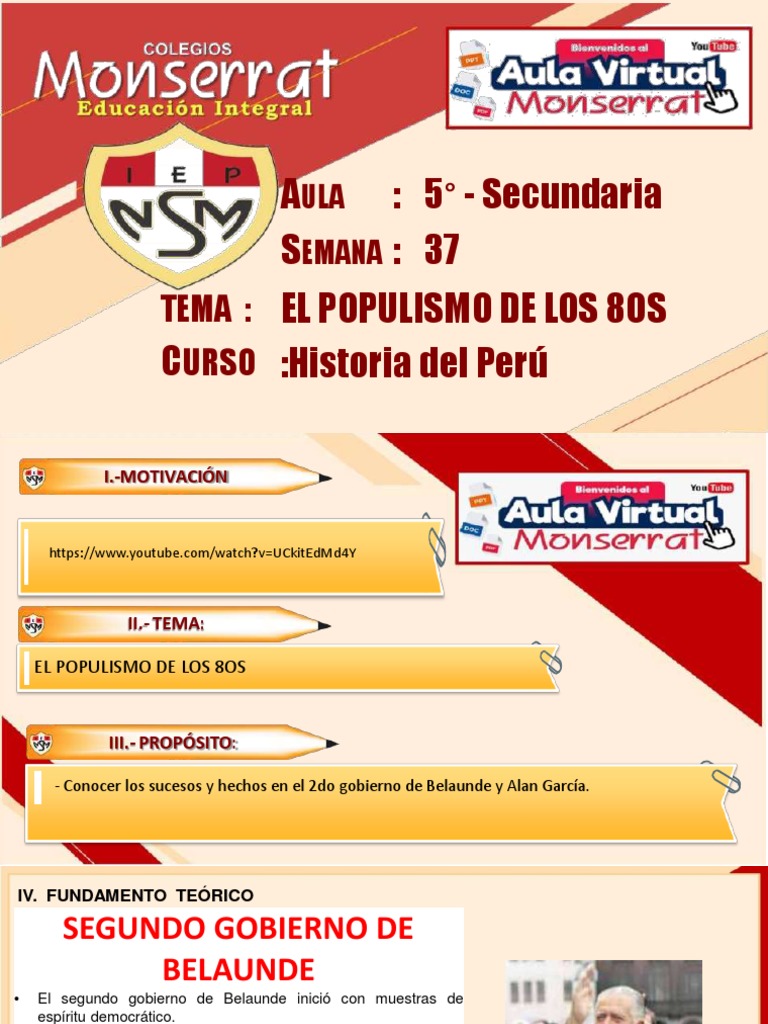 S37-5to - Sec-Historia Del Perú-Pdf-El Populismo de Los 8os | PDF ...