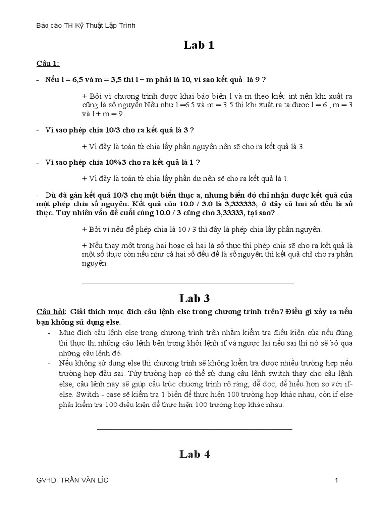 Báo Cáo TN KTLT | PDF