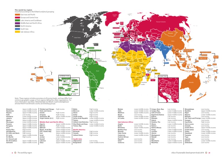 World by Region Map | PDF | Arab World | Mena