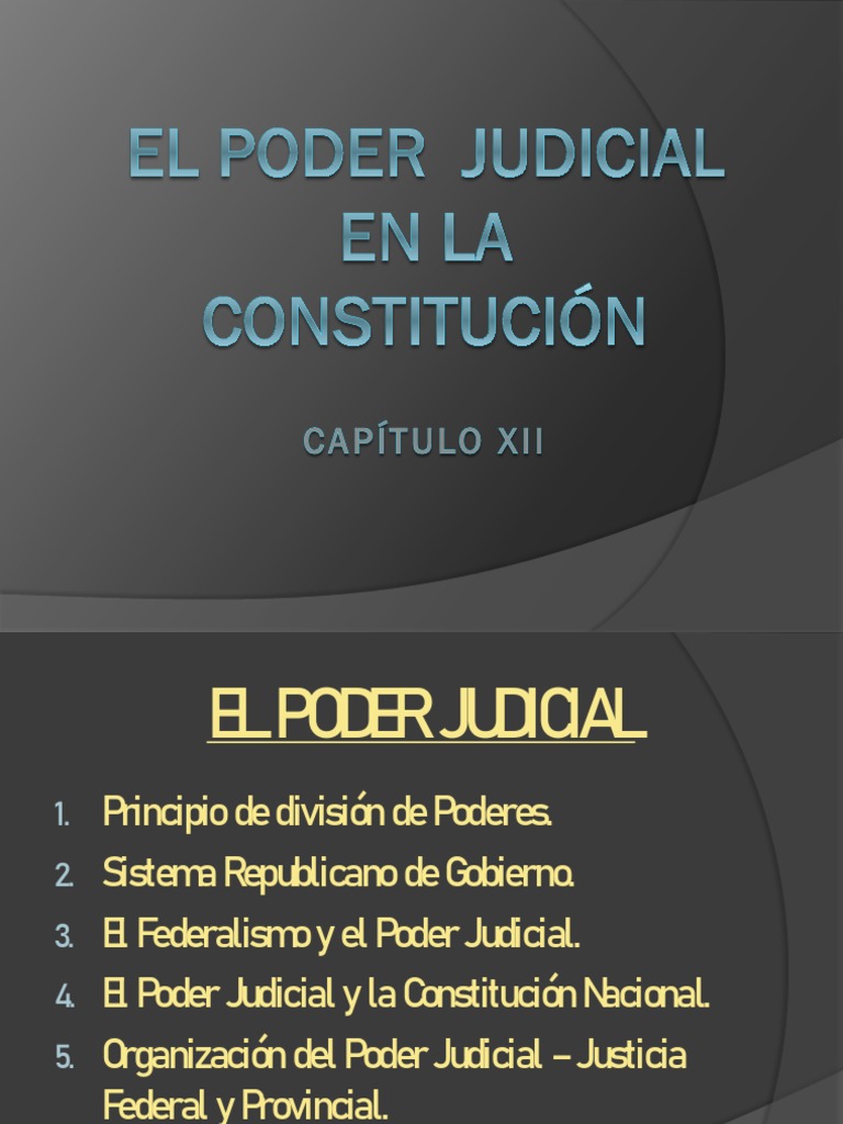 Estructura y Funciones del Poder Judicial | PDF | Jurisdicción | Federación