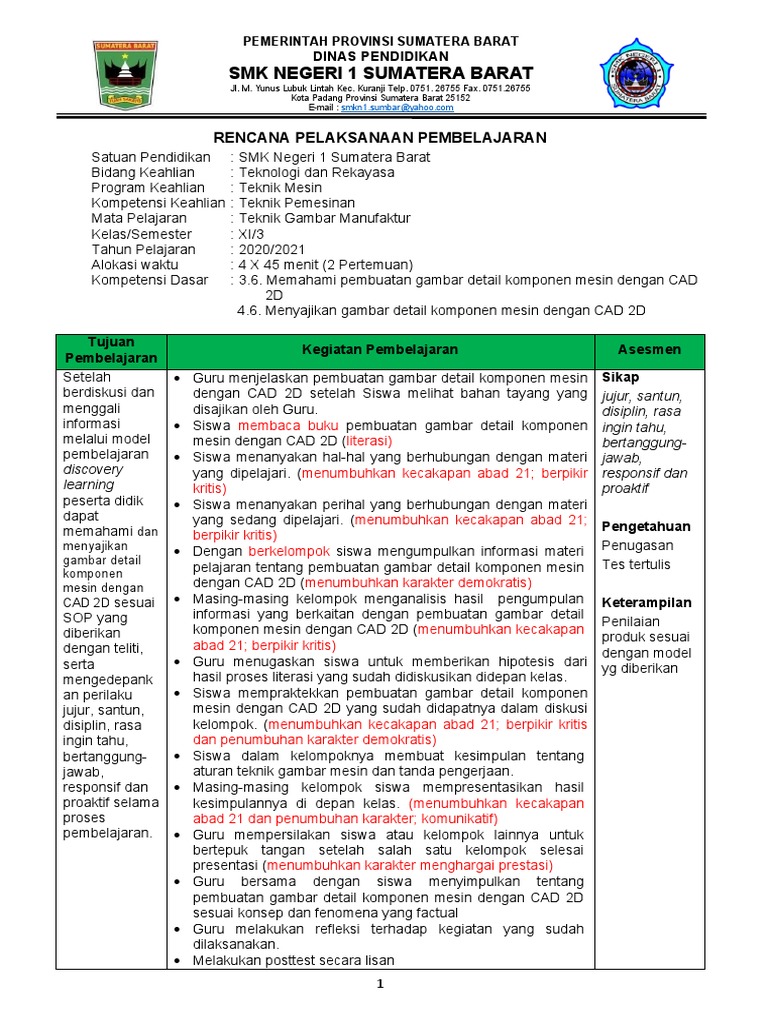 RPP TGM Format Tabel 3.6 | PDF | Seni