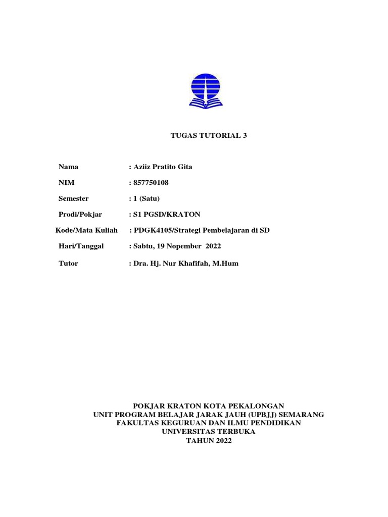 Strategi Pembelajaran TT3 | PDF