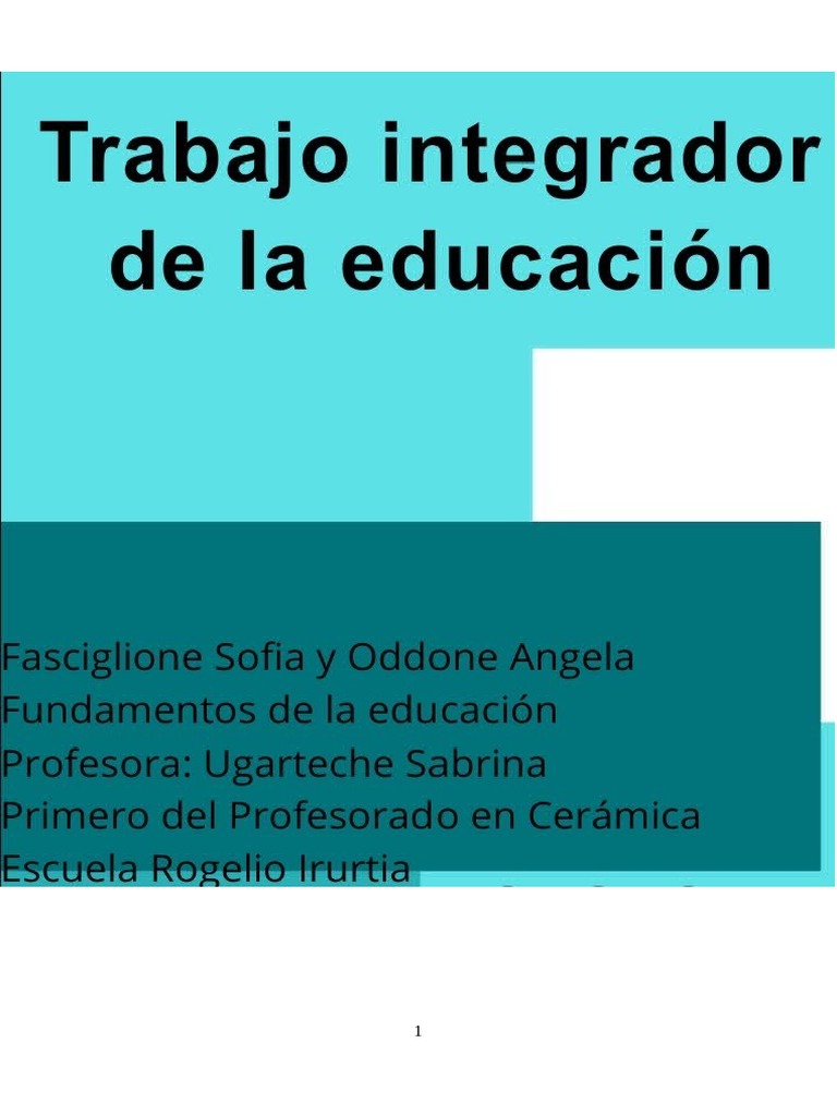 TP Integrador | PDF | Método de enseñanza