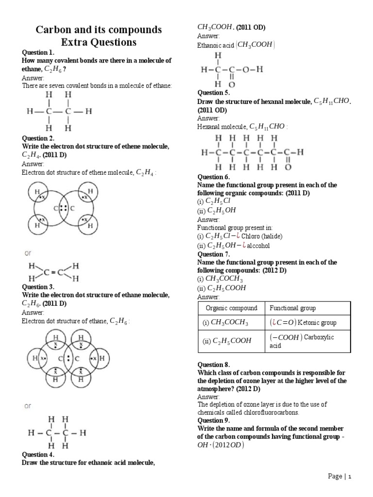 Carbon and Its Compounds | PDF | Ester | Ethanol
