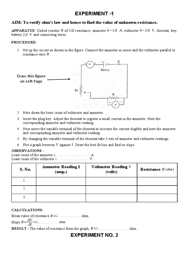 ICSE Class 10 Physics Experiments Update 16 Nov | PDF | Electrical Resistance And Conductance ...