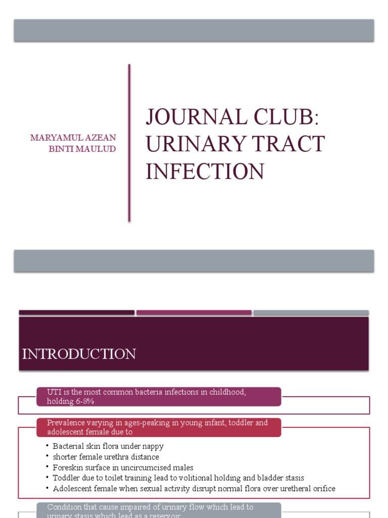 Journal Club Uti | PDF | Urinary Tract Infection | Microbiology