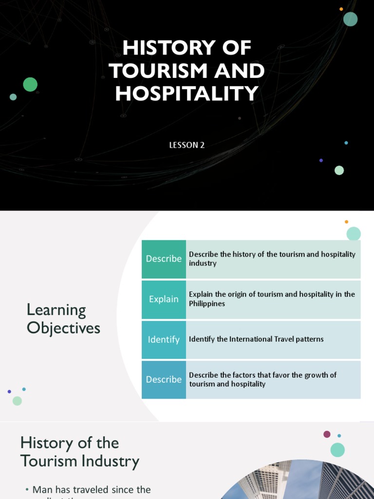 Lesson 2 History of Tourism and Hospitality | PDF