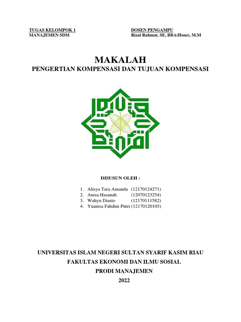 Kel.1 MSDM (Kompensasi) | PDF