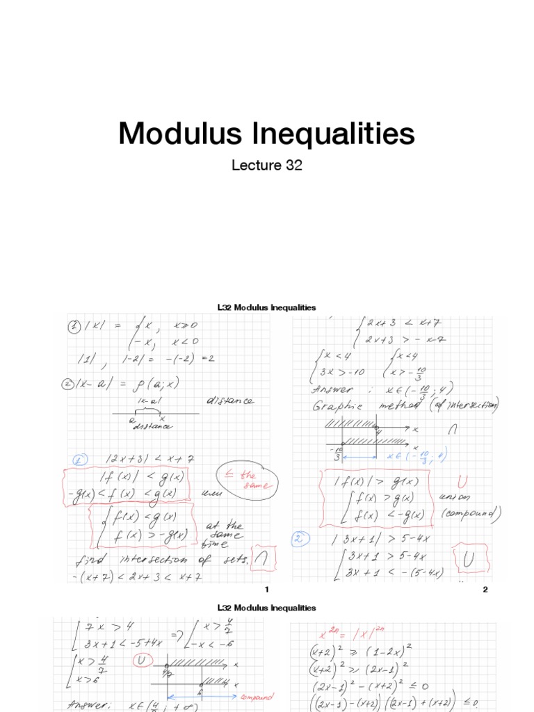 Lecture Modulus Inequalities | PDF | Computers