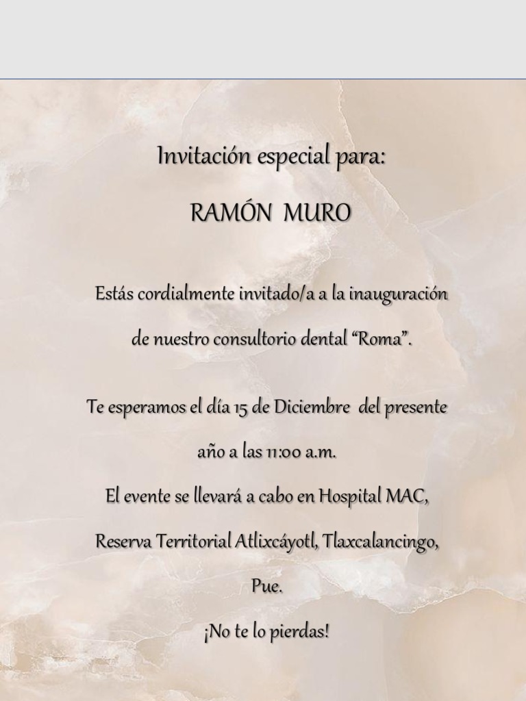 Invitaciones de Proyecto | PDF