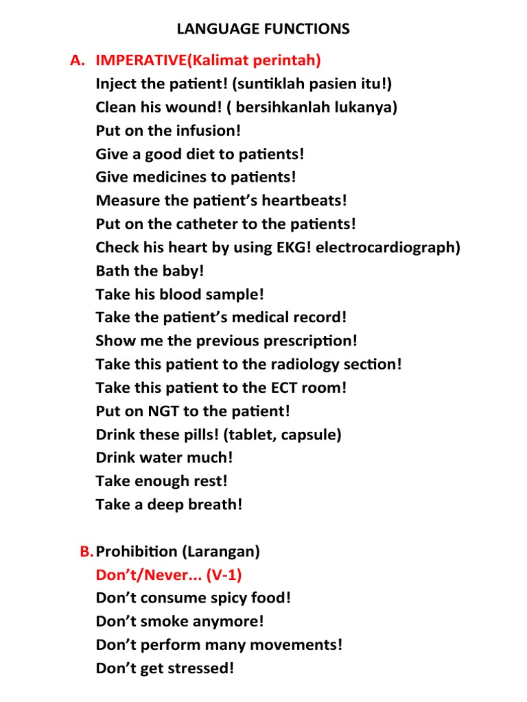 Topik 4. Language Functions | PDF | Tablet (Pharmacy) | Health Sciences