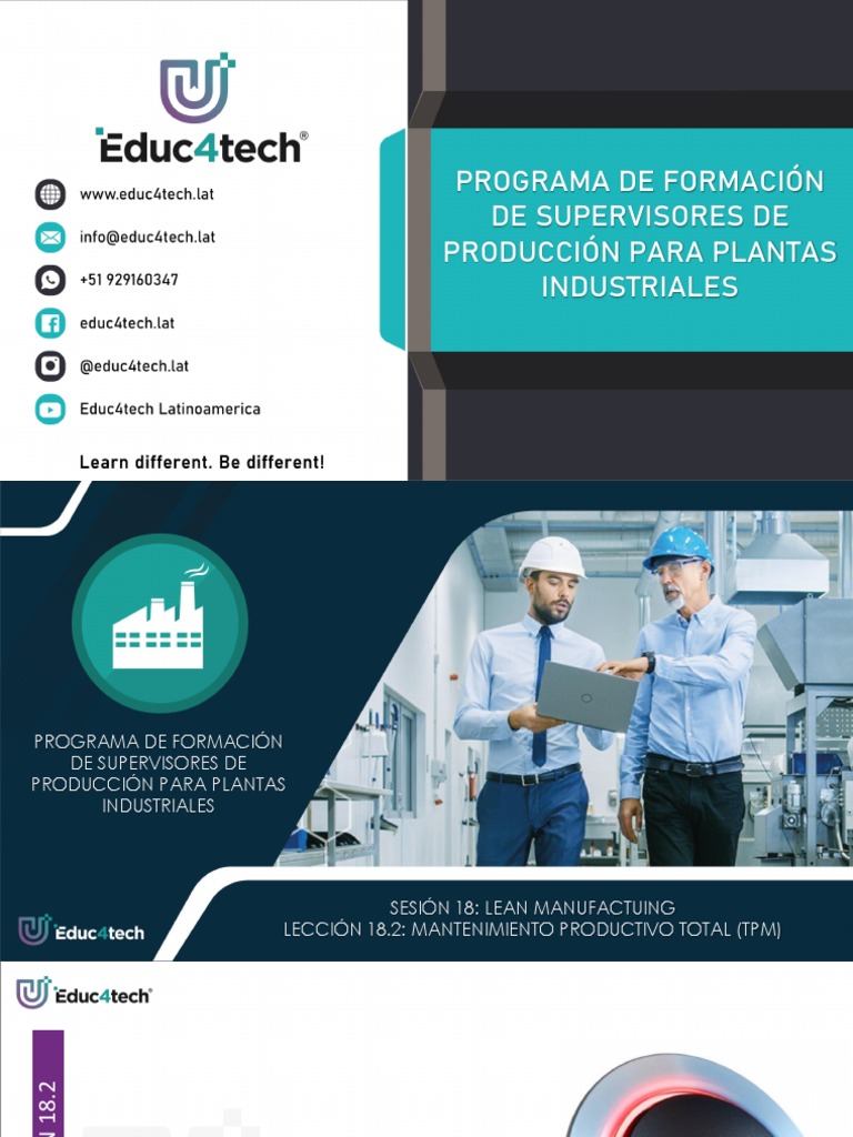 PSP-Lección 18.2 - Mantenimiento Productivo Total TPM | PDF ...