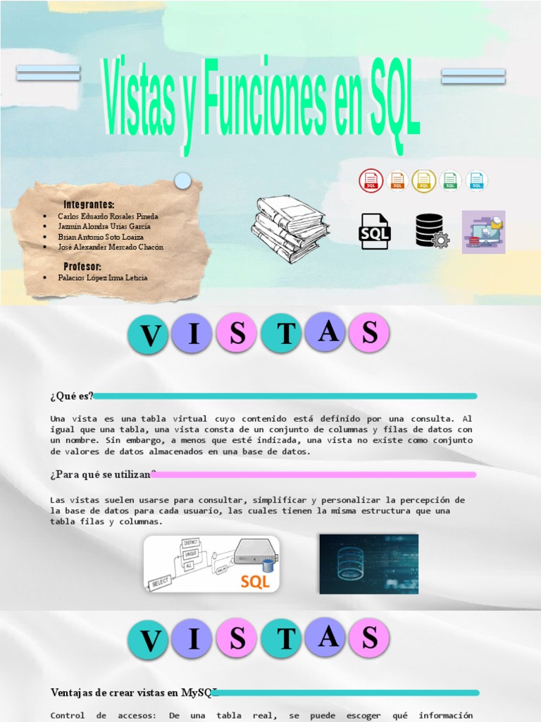 Vistas y Funciones en SQL | PDF | SQL | Servidor SQL de Microsoft