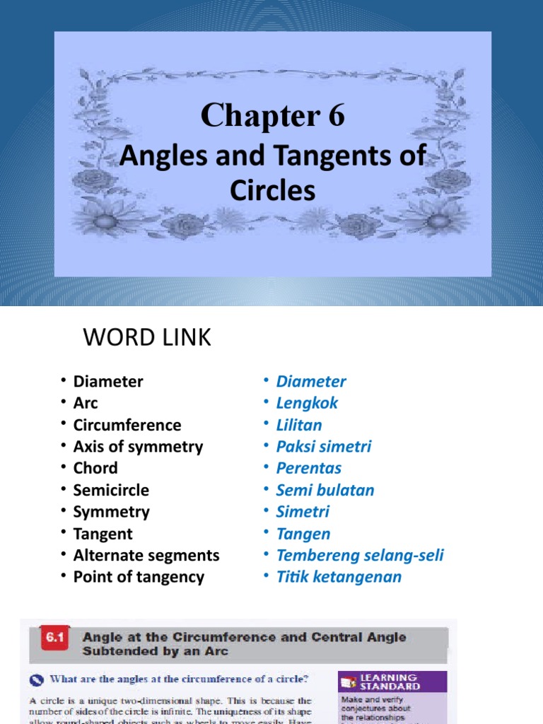 Chapter 6 Angles and Tangents of Circles | PDF | Euclidean Geometry | Geometric Shapes