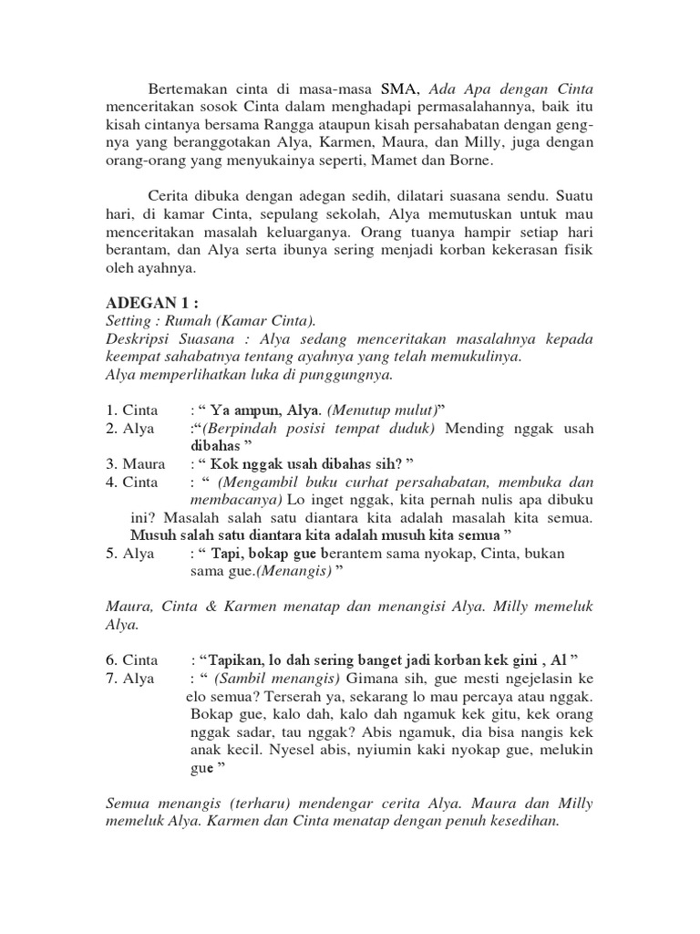 Naskah Drama AADC 1 | PDF