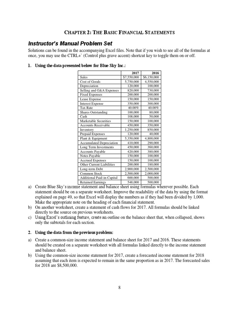 CH02 Problem | PDF | Balance Sheet | Dividend