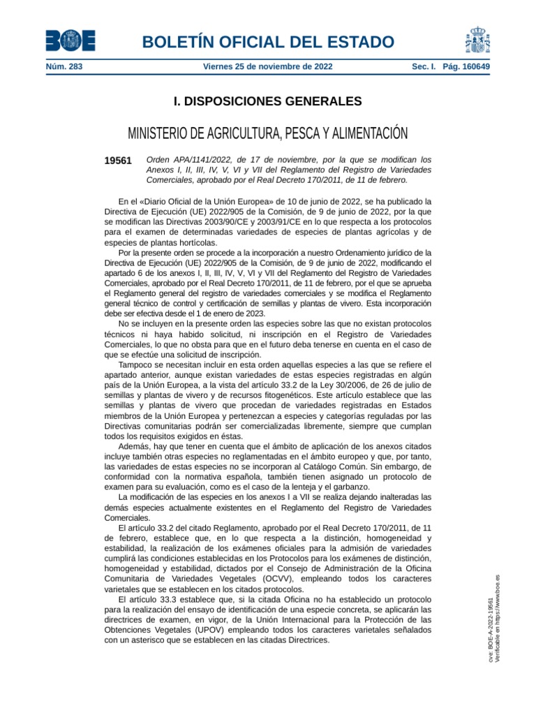 Disposición 19561 Del BOE Núm. 283 de 2022 - BOE-A-2022-19561 | PDF ... Disposición 19561 Del BOE Núm. 283 de 2022 - BOE-A-2022-19561 | PDF ...