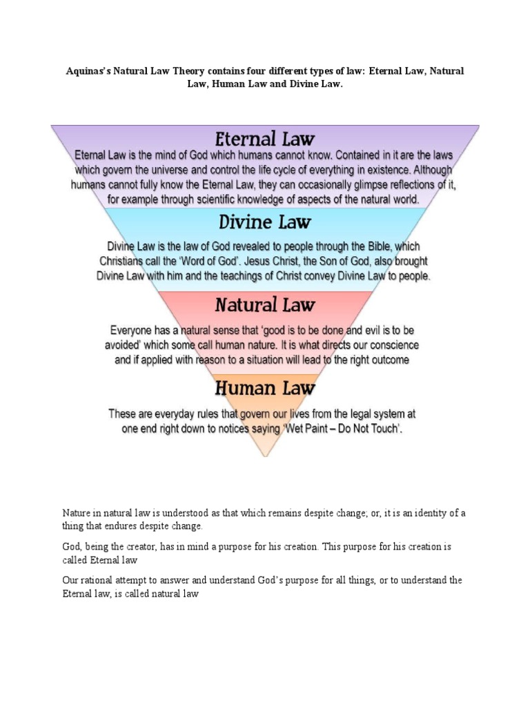 Aquinass Natural Law Theory | PDF