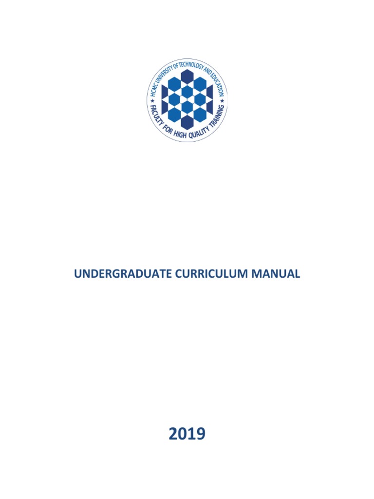 Undergraduate Curriculum Manual 2019 (11.01.2022) | PDF