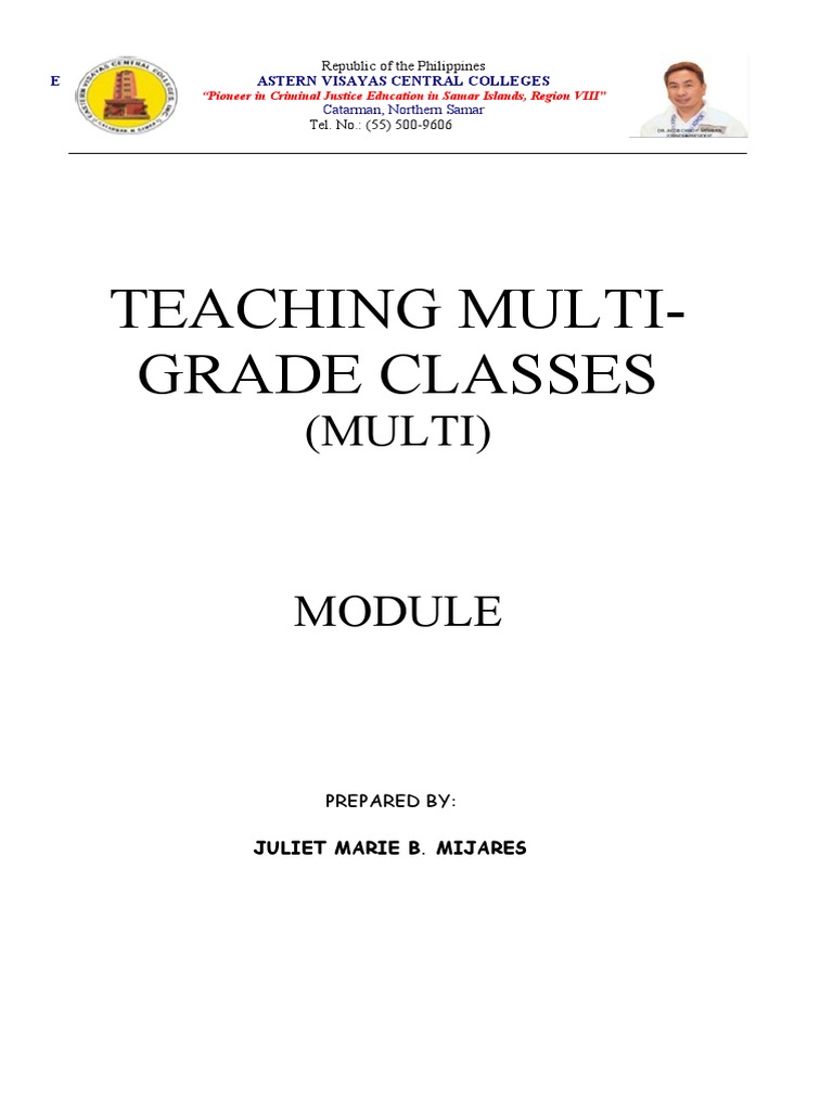 Modular Instruction Teaching Multi Grade Classes | Download Free PDF ...