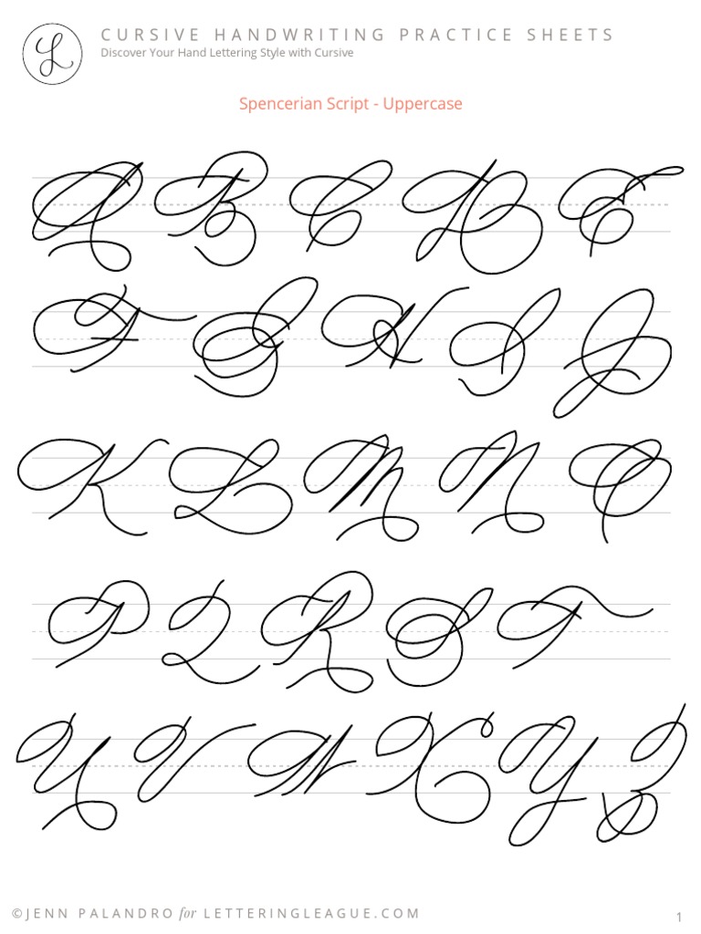 Lettering League Cursive Handwriting Practice Sheets | Download Free ...