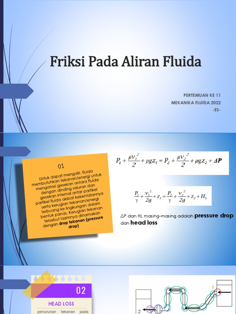 P.11. Mekflu 2020 Friksi Pada Aliran Fluida | PDF