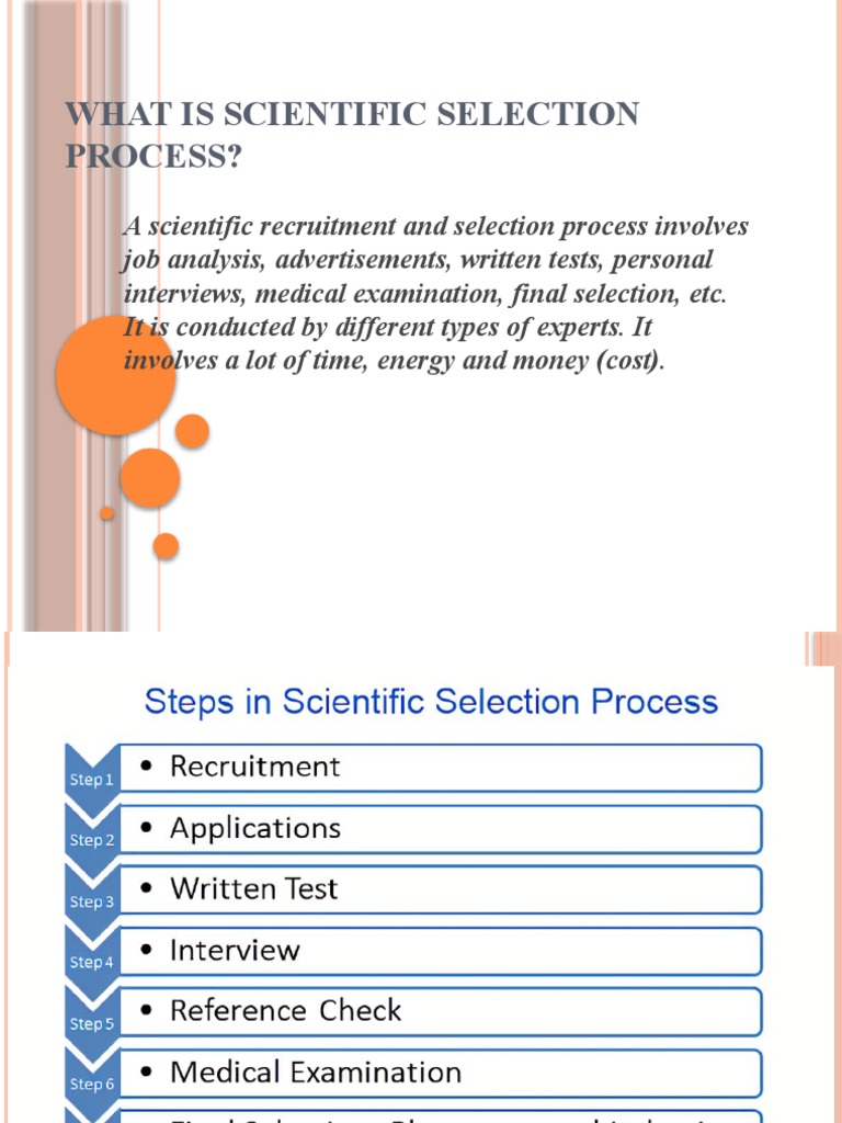 Scientific Selection Process Pdf