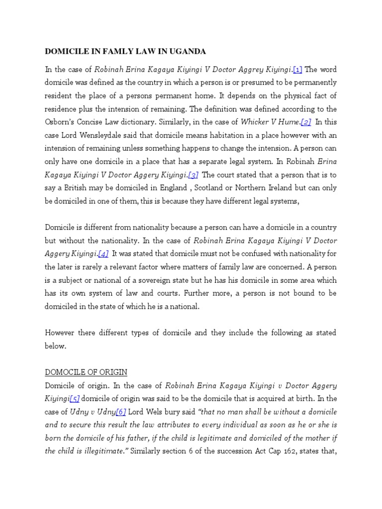 Law in Domicile | Download Free PDF | Domicile (Law) | Marriage
