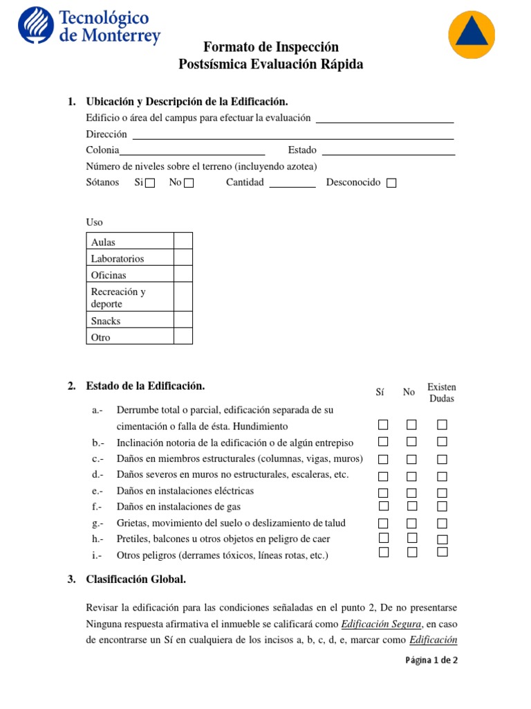 Formato de Evaluación de Estructuras | PDF