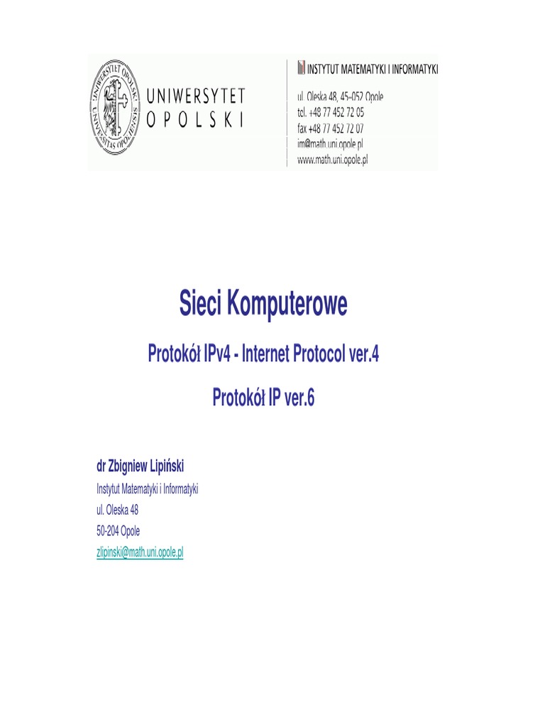SieciKomp 12 IPv4 v6 | PDF