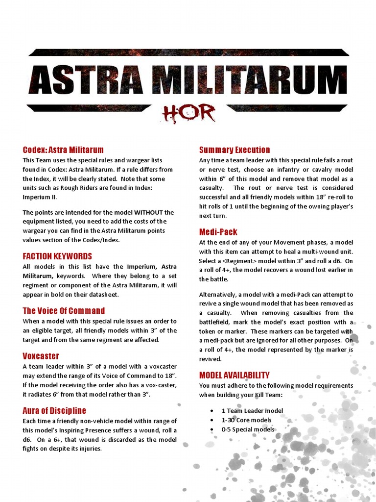 Astra-Militarum-v1.5 | PDF | Military Organization | Military